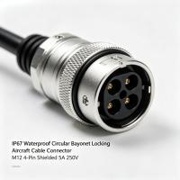 China IP67 Waterproof Shielded Cable 4 Pin Aviation Connector Bayonet Locking M12 Adjustable for sale
