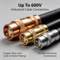 China 600V Industrial Cable Connectors Gold Nickel Plated Copper Alloy for sale