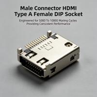 China Male A Female DIP Connector Socket HDMI Type EMI RFI Shielding for sale