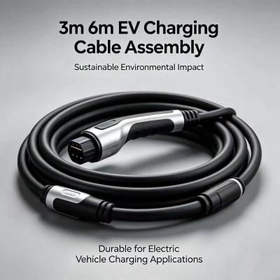 China Sustainable 3m 6m EV Charging Cable Assembly For Electric Vehicle car 400V for sale
