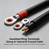 China Insulated Ring Terminals Industrial Wire Harness Custom Electrical Cable Assemblies Coaxial 22awg 4c for sale