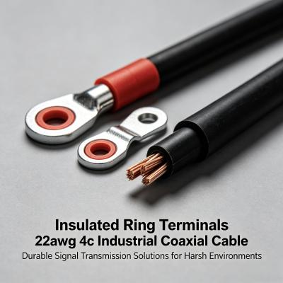 China Insulated Ring Terminals Industrial Wire Harness Custom Electrical Cable Assemblies Coaxial 22awg 4c for sale