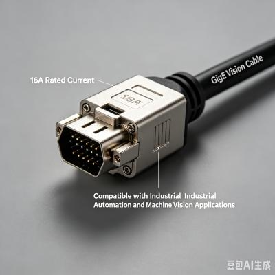 China 16A GigE Industrial Coaxial Cable Wire Harness Cable Assembly Manufacturing for sale