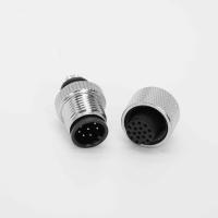 China Silicone Rubber Gasket Underwater Electrical Connectors M12 12 Pin 20A OEM for sale