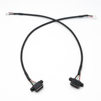 China Dual Stacked USB 2.0 Type A Female Panel Mount Cable Harness with Screw Lugs for sale