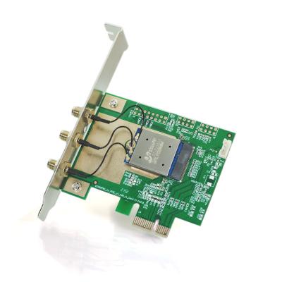 China Tri-Band PCI Express WiFi 6E Adapter Card with 68.9mm x 80mm Dimensions and Bluetooth 5.2 Support for sale
