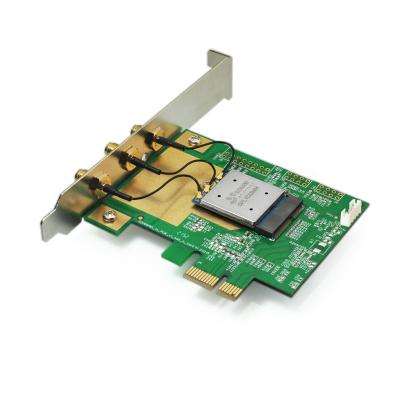 China Desktop WiFi 6E PCI Express Card 802.11ax BT5.2 3000Mbps Tri-Band Wireless Network Adapter for sale