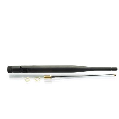 China BRASS Dual Band WiFi Antenna 2.4/5.8GHz with 3dBi Gain and Coaxial Line Connection for sale
