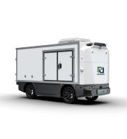 China Newbase Z5 Series Unmanned Refrigerated Vehicle with 600 kg Payload 4.5 m Turning Radius and 20% Climbing Slope for Urban Cold Chain Logistics for sale