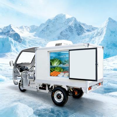 China 650W Refrigeration Capacity Electric Delivery Trike with 60V/58AH Battery and Solar Panel Charging for sale