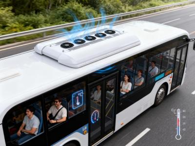 China Electric Bus Air Conditioner with 5000m3/h Air Flow 93% Efficiency and Roof Mounted Design for 10-11 Meters Bus for sale