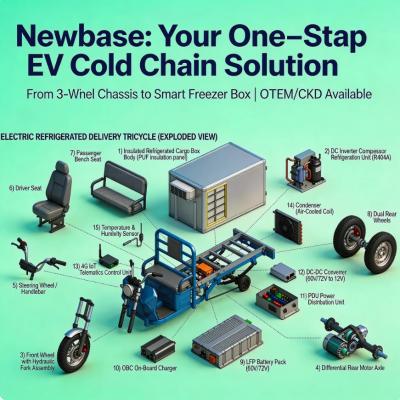 China Electric Tricycle with Roof-Mounted DC Inverter HVAC System and CATL LiFePO4 Battery Featuring 4G IoT Cloud Platform for sale