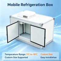 China NEWBASE -18C Deep Freeze Mobile Cold Storage Cabinet MCB-130, 1.3m3 Food-Grade FRP with 74mm XPS Wall for sale