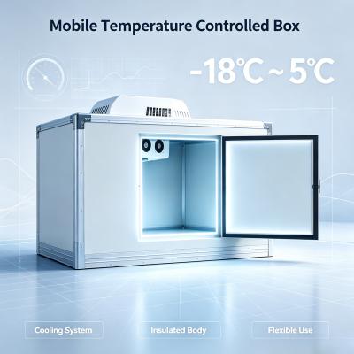 China NEWBASE Vehicle-Mounted Mobile Cold Chain Box MCB-097, 0.97m3 Fiberglass Cabinet with DC 60V Inverter Cooling for sale