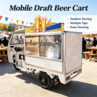 China NEWBASE Mobile Beer Vending Tricycle D2100 1180L 0C -20C DC Chilled Beverage Display Cart for sale