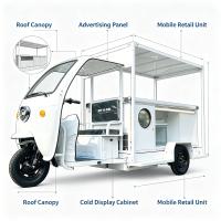 China NEWBASE Mobile Ice Cream Retail Tricycle D1800 D1870 650L 750L 0C -20C DC Gelato Vending Cart for sale