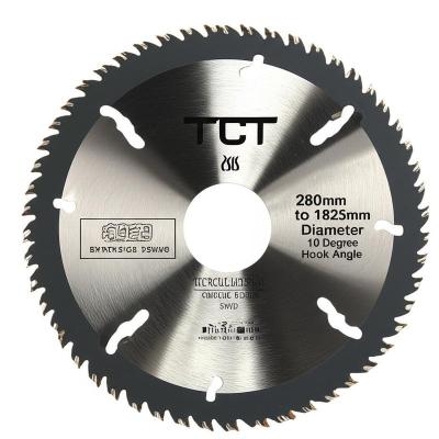 China TCT Circular Saw Blade with Superior Cutting Effect, 280mm to 1825mm Diameter, and 10 Degree Hook Angle for sale