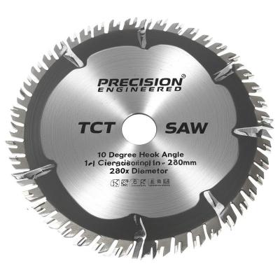 China Precision Engineered TCT Circular Saw Blade with 10 Degree Hook Angle and 280mm Diameter for Smooth Cutting for sale