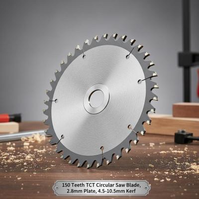 China 150 Teeth TCT Circular Saw Blade with 4.5mm to 10.5mm Kerf and 2.8mm Plate Thickness for Precision Cutting for sale