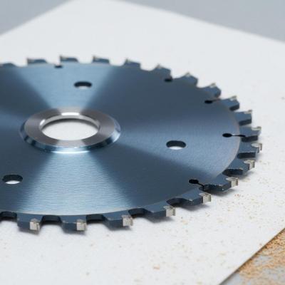 China Paintcoating Surface Chrome Plated PCD Circular Saw Blades with 0.071 Inches Kerf for Panels Sizing Machines for sale