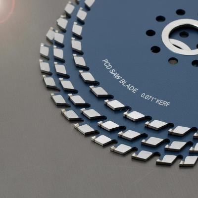 China PCD Circular Saw Blades with 0.071 Inches Kerf and Paintcoating Surface for High Frequency Welding for sale