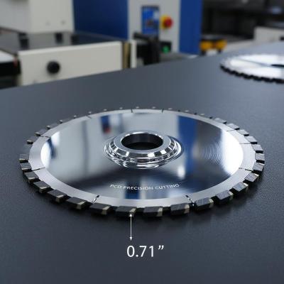 China High Frequency Welding PCD Circular Saw Blades with Chrome Plated Finishing and 0.071 Inches Kerf for Precision Cutting for sale