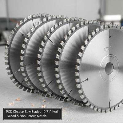 China High Frequency Welding PCD Circular Saw Blades with Chrome Plated Finish and 0.071 Inches Kerf for Precision Cutting for sale
