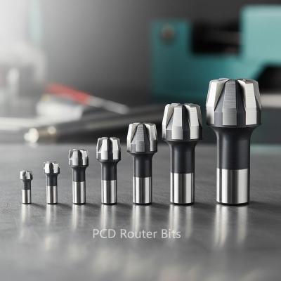 China PCD Router Bits with 1/4 Inch To 1 Inch Diameter No Coating and Custom Flute Number for CNC Routers for sale