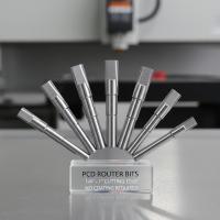 China PCD Router Bits with 1/4 inch to 1 inch diameter for CNC routers, no coating and custom flute number for precision cutting for sale