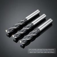 China 3 Flute No Coating PCD Router Bits Optimized for Heavy Duty Routing on Hard Materials for sale