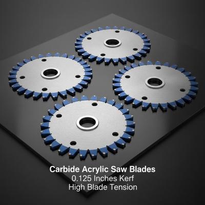 China Carbide Acrylic Saw Blades with High Blade Tension and 0.125 Inches Kerf for Precision Cutting for sale