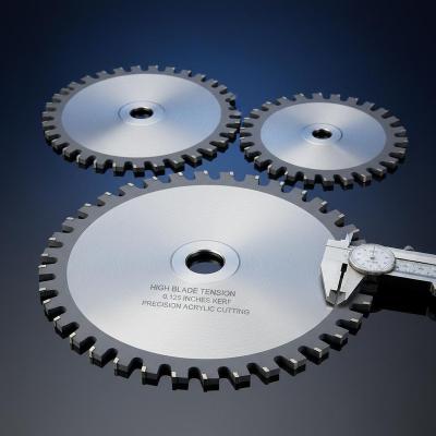 China High Blade Tension Acrylic Saw Blades with 0.125 Inches Kerf and Carbide Material for Precision Cutting for sale