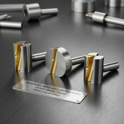 China Professional Grade Moulding Router Bits with 1/4 Inch Shank and 2 Flutes for OEM Customization in Woodworking for sale