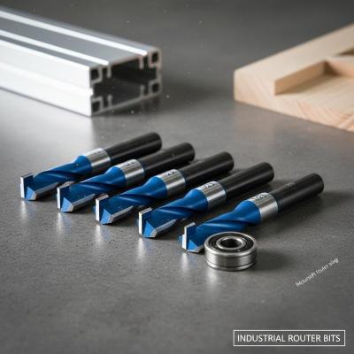 China Industrial Grade Bearing Router Bits with High Speed and Straight Smooth Edge for Precision Woodworking for sale
