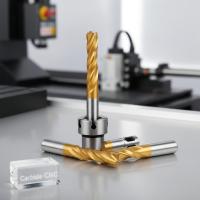 China Titanium Nitride Coated Straight Router Bits with 1/4 Inch Cutting Diameter for CNC Milling Equipment for sale