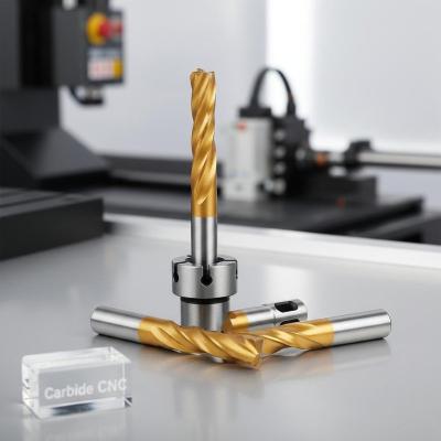 China Titanium Nitride Coated Straight Router Bits with 1/4 Inch Cutting Diameter for CNC Milling Equipment for sale