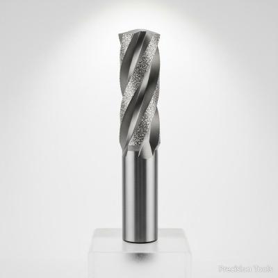 China Diamond Milling Cutter with 45 Degrees Helix Angle and Straight Shank for High Precision Cutting in 2-6 Flute Configurations for sale