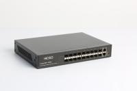 China Hioso Fiber Switch 16 +2 Combo Uplink AC100V Optic Switch Support Web Snmp Security Electronic Power for sale