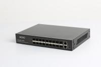 China Hioso Fiber Switch 16 +2 Combo Uplink AC100V Optic Switch Support Web Snmp Security Electronic Power for sale