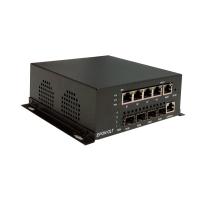 China MINI 4 HiOSO EPON OLT Black Metal DC12V 5A 1000M Uplink OLT For FTTH Solutions for sale