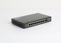 China HiOSO 8K MAC learning Anti High Voltage 10 Port PoE Switch Black for sale