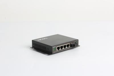 China Black DC48V 1550nm 5 Port Gigabit Switch With Web Management for sale
