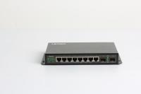 China Black 1U Rack HiOSO Power Over Ethernet Switch 10 Port Gigabit for sale