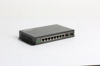 China Black 1U Rack HiOSO Power Over Ethernet Switch 10 Port Gigabit for sale