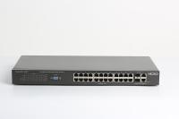 China Industrial 24 100M POE Ports 2 1000M Combo Ports 26 Port POE Switch Small for sale