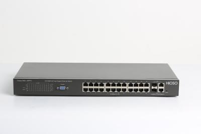 China Industrial 24 100M POE Ports 2 1000M Combo Ports 26 Port POE Switch Small for sale
