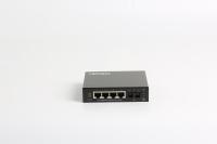 China HiOSO Ring Type Black 850nm Managed Fiber Media Converter 5 Port for sale