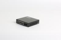 China HiOSO Ring Type Black 850nm Managed Fiber Media Converter 5 Port for sale