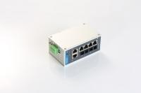 China 120km Transmission 6 10/100M RJ4 2 100M FX Din Rail Ethernet Switch 8 Ports for sale