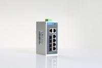 China 120km Transmission 6 10/100M RJ4 2 100M FX Din Rail Ethernet Switch 8 Ports for sale